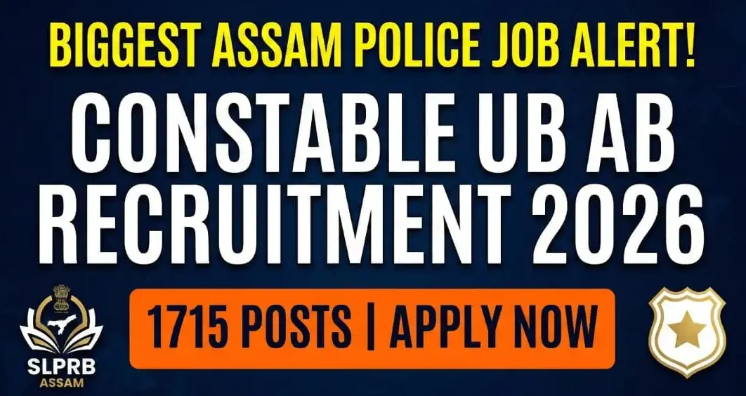 Assam Police Constable UB AB recruitment 2026 Apply Link